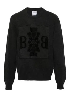BARRIE 3d Logo Cashmere Jumper - Grey