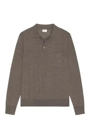 Saint Laurent Polo In Grey - Taupe Chine