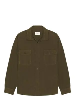 Saint Laurent Shirt In Olive - Hunting Kaki