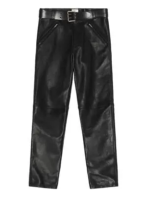 Saint Laurent Leather Pant - Black
