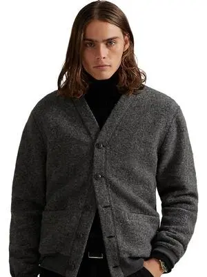 Ralph Lauren Felted Wool-blend Cardigan - Barclay Heather
