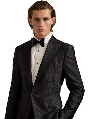 Ralph Lauren Gregory Hand-tailored Paisley Jacket - Black