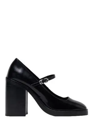 Maje Leather Mary Janes - Black