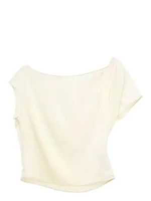 YANGKEHAN Draped One-shoulder Top - White