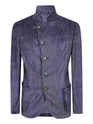 Emporio Armani Corduroy-texture Jacket - Purple