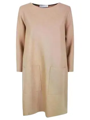 Harris Wharf London Patch-pocket Wool Midi Dress - Neutrals