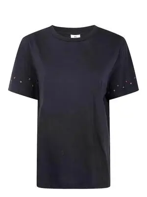 Paul Smith Embroidered-sleeve Cotton T-shirt - Black