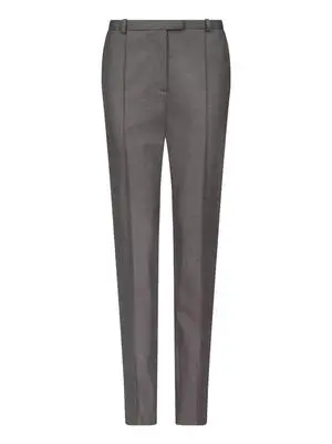 Loulou De Saison Malka Pleat-front Fitted Trousers - Grey