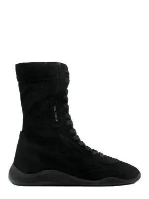 VIC MATIE Lace-up Suede Boots - Black
