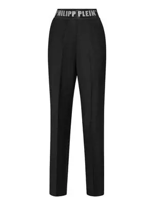 Philipp Plein Embellished Waistband Trousers - Black