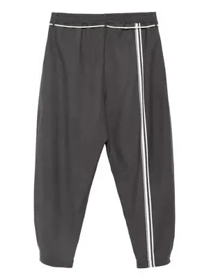 MORDECAI Pleated Drawstring Trousers - Grey