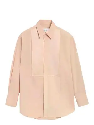 Ami Oversized Cotton Shirt - Pink