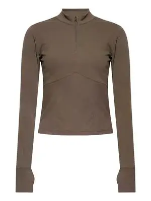 RETHINKIT STUDIOS High-neck Half-zip Top - Brown