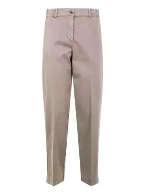 Seventy Elastic-waistband Cotton Trousers - Neutrals