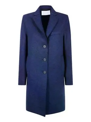 Harris Wharf London Single-breasted Wool Coat - Blue