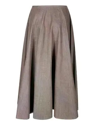 MAISON JEJIA Sissi Panelled Flared A-line Skirt - Brown