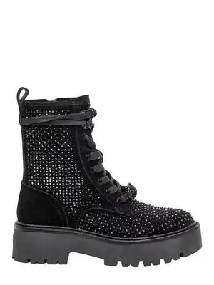 Kurt Geiger 50mm Crystal-embellished Boots - Black