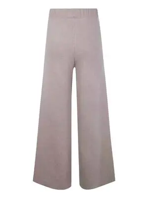 ANNE CLAIRE Elasticated-waist Wool Trousers - Neutrals