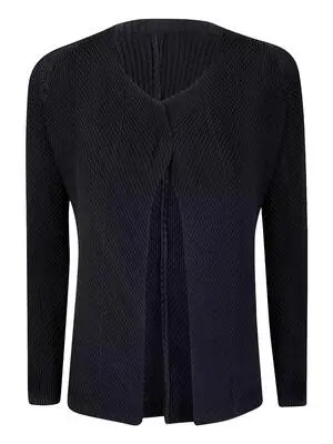 ISSEY MIYAKE Pleated Open-Front Cardigan