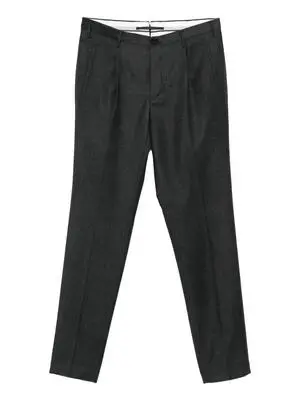 Incotex Pleated Virgin Wool Trousers - Grey