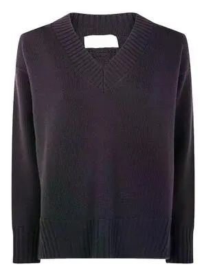 DRUMOHR V-Neck Wool Sweater Purple