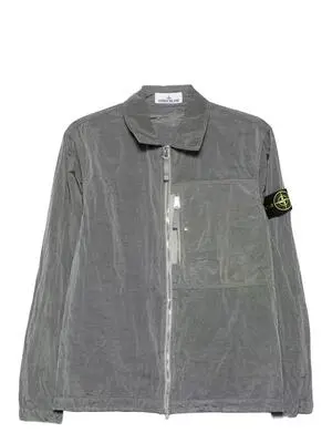 Stone Island Zip-fastening Patch-pocket Shirt Jacket - Grey