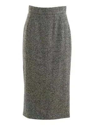 Dolce & Gabbana Textured Midi Skirt - Grey