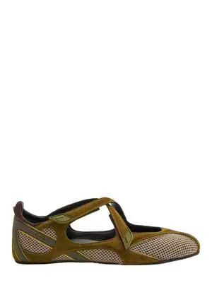 Attico Floor 01 Cross-strap Ballet Flats - Green