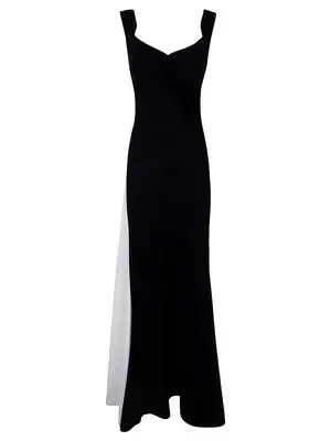 Chiara Boni La Petite Robe Two-tone Paneled Midi Dress - Black