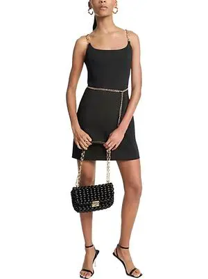 Michael Kors Chain-strap Mini Dress - Black