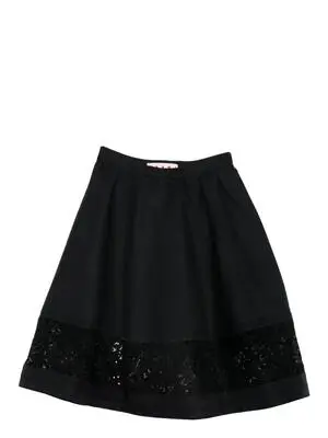 MARNI Embellished Cotton Flared Skirt