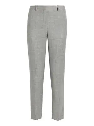 Theory Wool Tapered High-rise Pants - Gray