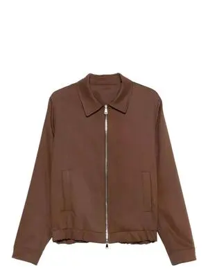 COSTUMEIN Zip-front Shirt Jacket - Brown