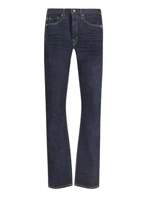 TOM FORD Straight Leg Cotton Jeans - Blue