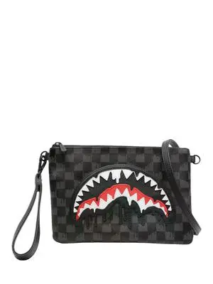 SPRAYGROUND Dripping Sharks In Paris Check Messenger Bag - Black