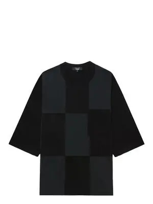 Comme Des Garçons Check-pattern Patch-pocket T-shirt - Black
