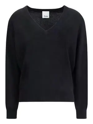 ALLUDE V-neck Cashmere Sweater - Black