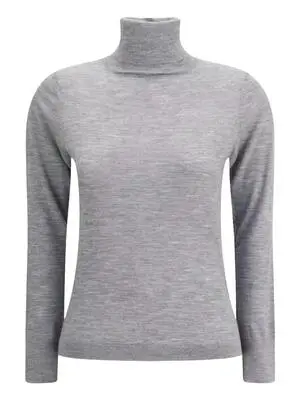 ALLUDE Cashmere Turtleneck Sweater - Grey