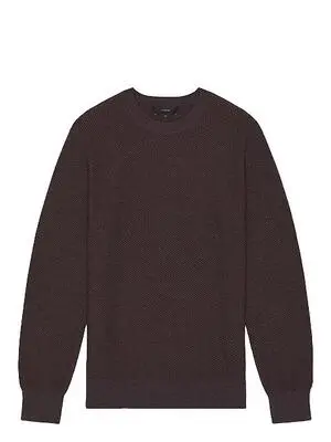 Vince Jacquard Long Sleeve Crewneck Sweater - Port