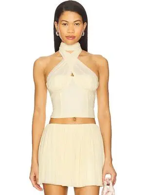 Majorelle X Yhasmina Ferrara Manon Halter Top - Ivory