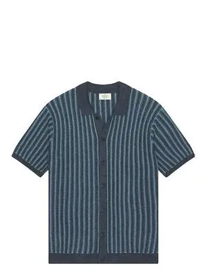 Marine Layer Wyatt Sweater Button Down - Navy