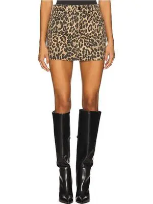 Good American Good 90s Mini Skirt - Lucky Leopard001
