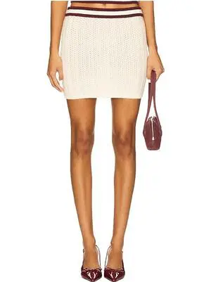 LOVERS AND FRIENDS Remy Pointelle Mini Skirt - Cream Multi