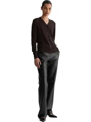 Veronica De Piante Katie Merino Wool Cardigan - Chocolate