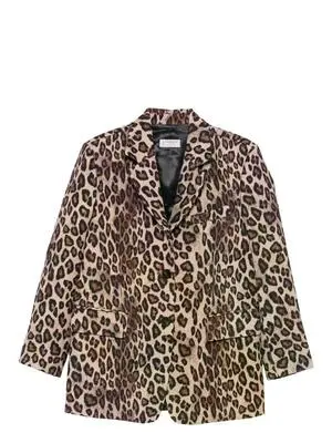 Alberto Biani Leopard-print Blazer - Brown