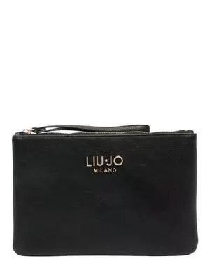 Liu Jo Logo Plaque Zip Clutch - Black