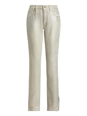 Ralph Lauren Barrett Mid-rise Slim-fit Jeans - Silver
