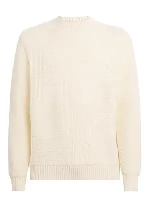Barbour Wool-cotton Cable-knit Casey Sweater - White