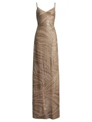 Ralph Lauren Mulberry Silk Gown - Silver