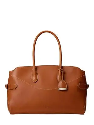 Ralph Lauren The Leather Satchel - Gold